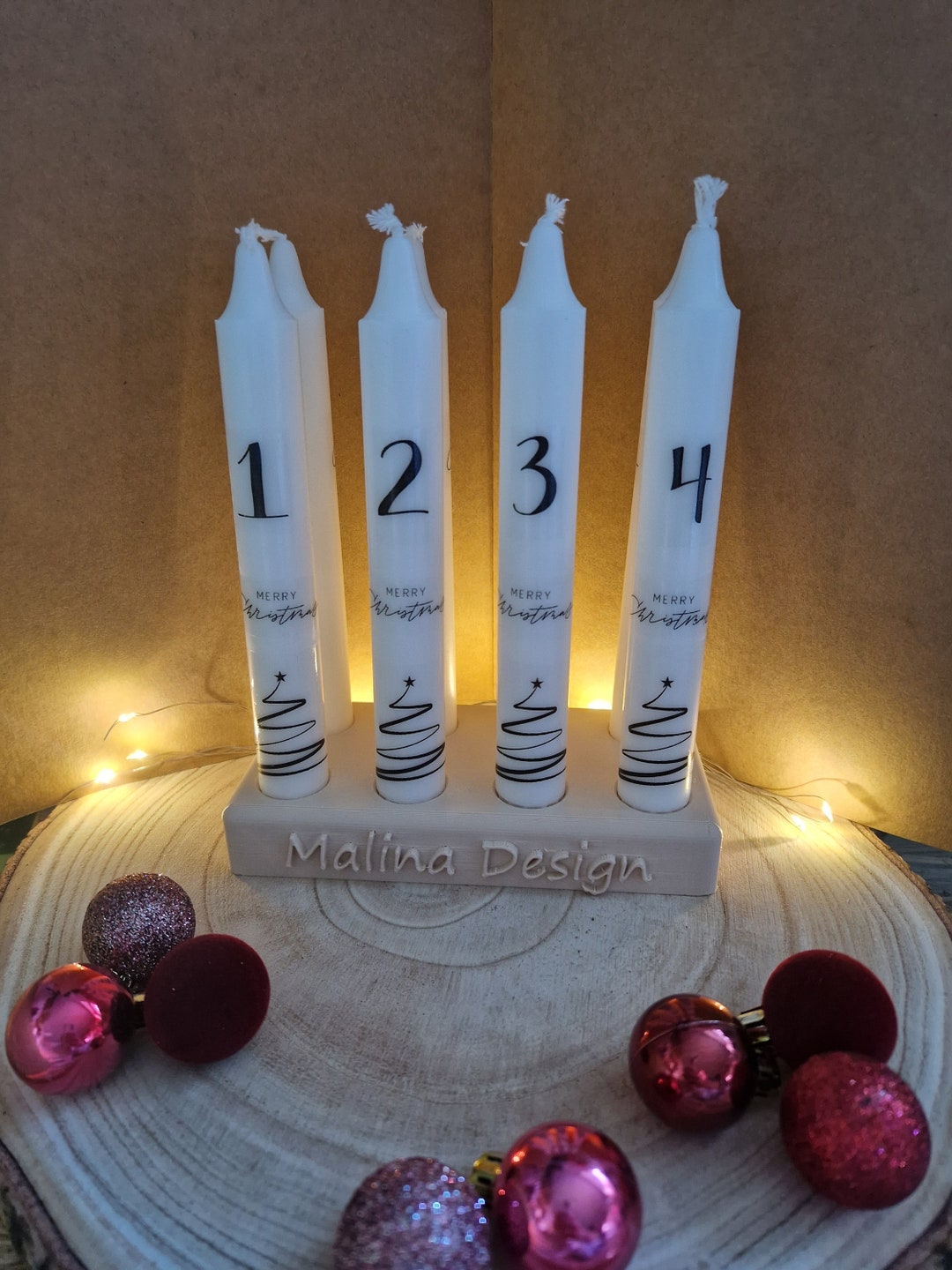 Christmas Advent Season Advent Candle 1-4 Stick Candles - Etsy