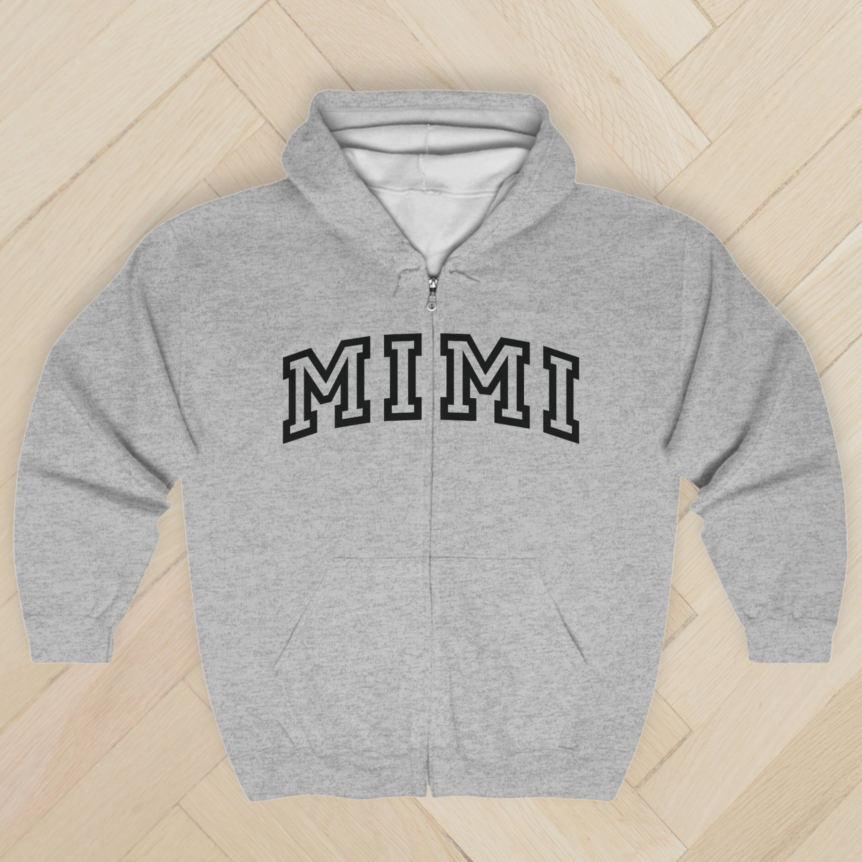 Varsity Mimi Full Zip up Hoodie, Grandma Mimi Collegiate Zip-up ...