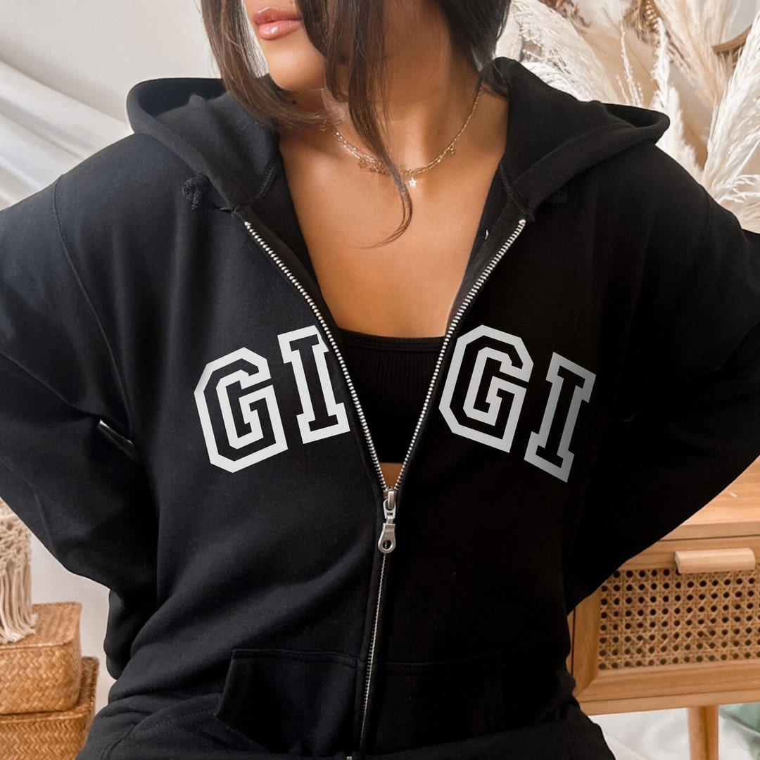 Varsity Gigi Full Zip up Hoodie, Grandma Gigi Collegiate Zip-up ...