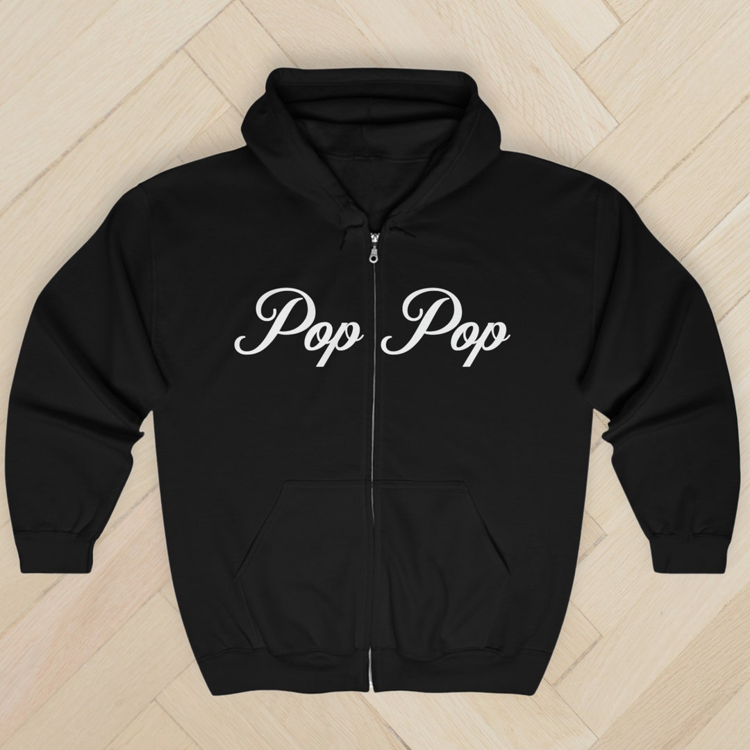 Retro Pop Pop Sweatshirt, Pop Pop Full Zip up Hoodie, Pop-pop Gift, Pop ...