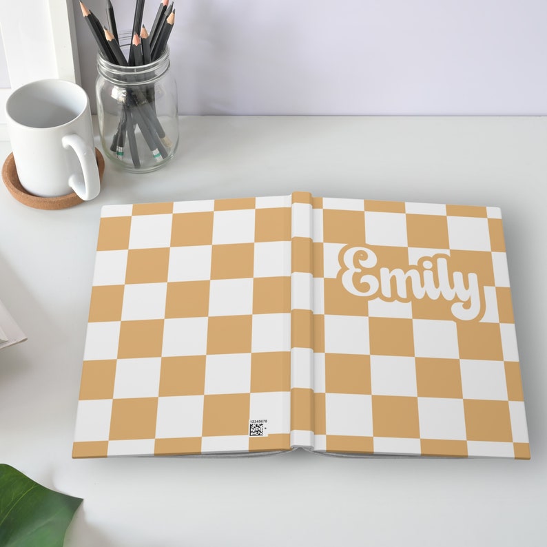 Custom Retro Checkerboard Journal, Notebook Personalization ...