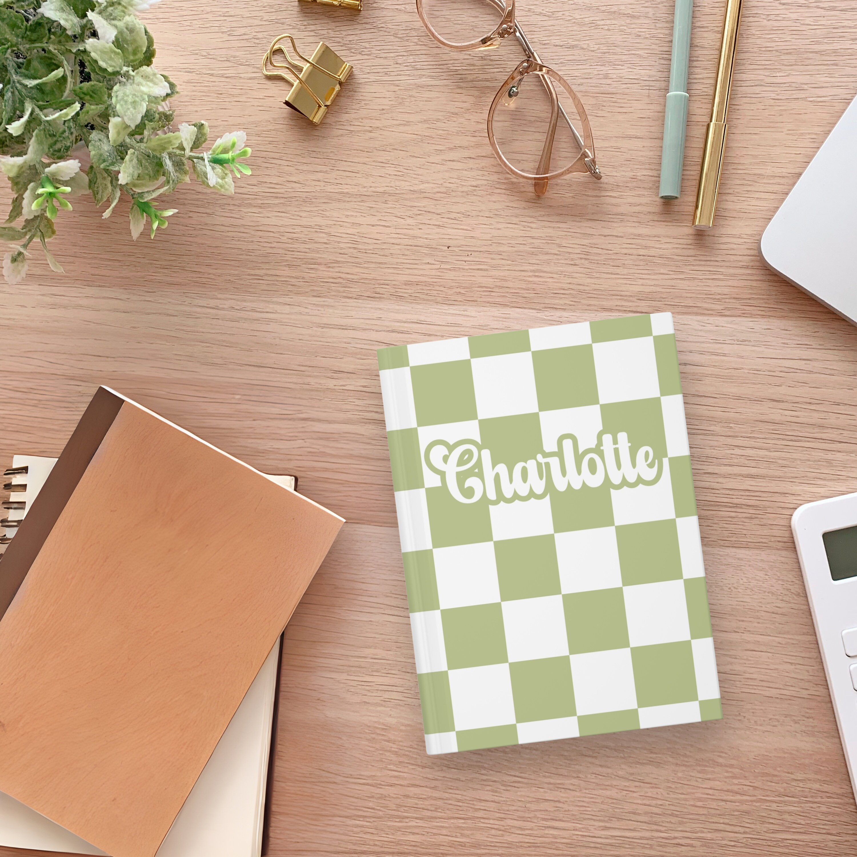 Custom Retro Checkerboard Journal, Notebook Personalization ...