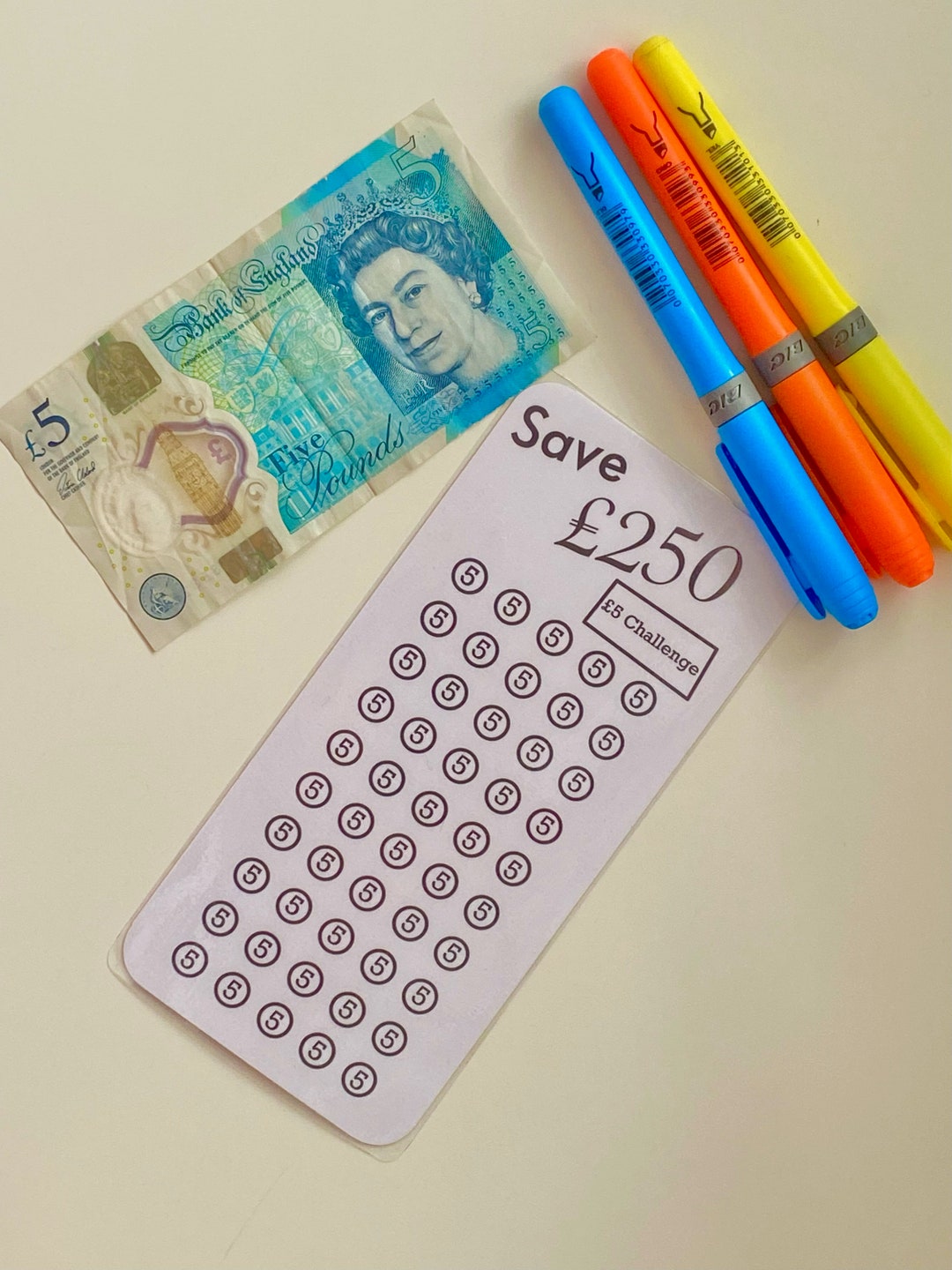 Save 250 Savings Challenge Tracker - Etsy