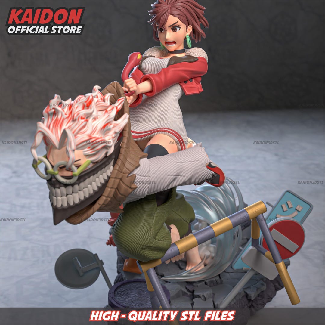 Okarun Dandadan STL File for 3D Printing | Momo Ayase & Okarun Figurine ...