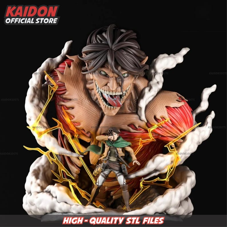 Eren Yeager Attack on Titan STL File for 3D Printing High Quality 3D ...