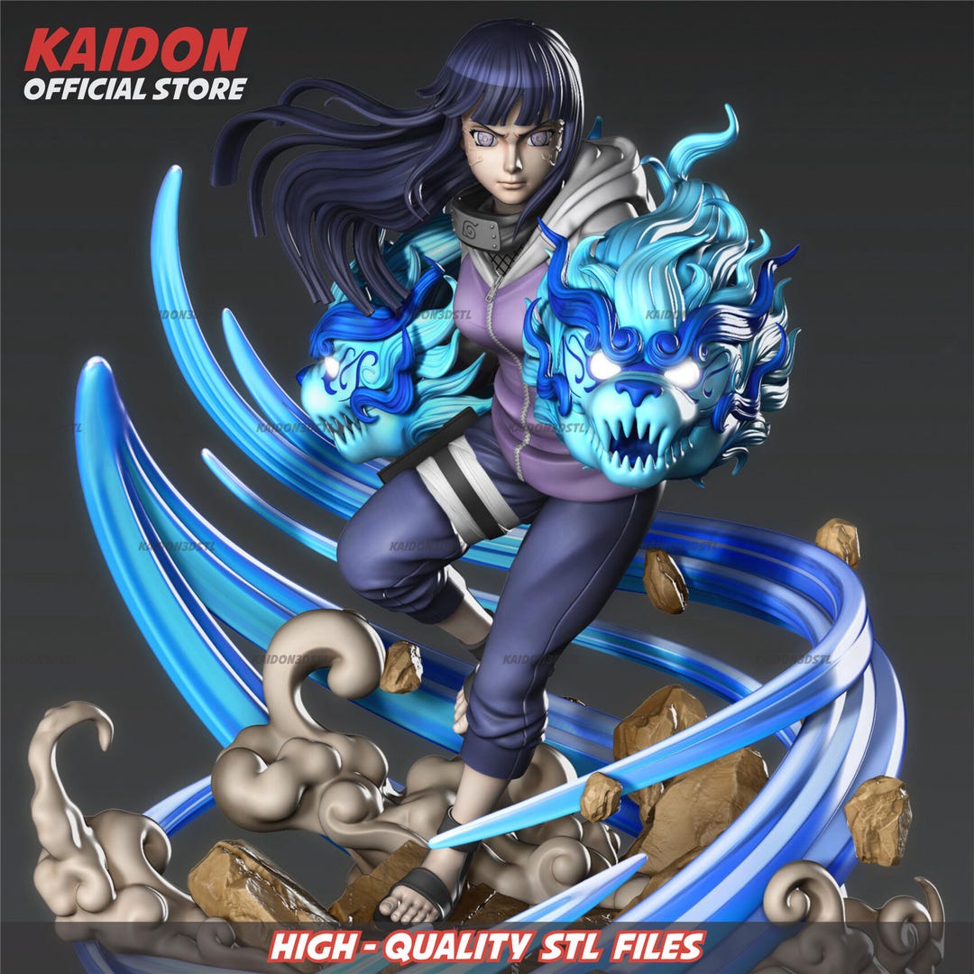 Hinata Naruto STL File for 3D Printing High Quality 3D Model Digital ...