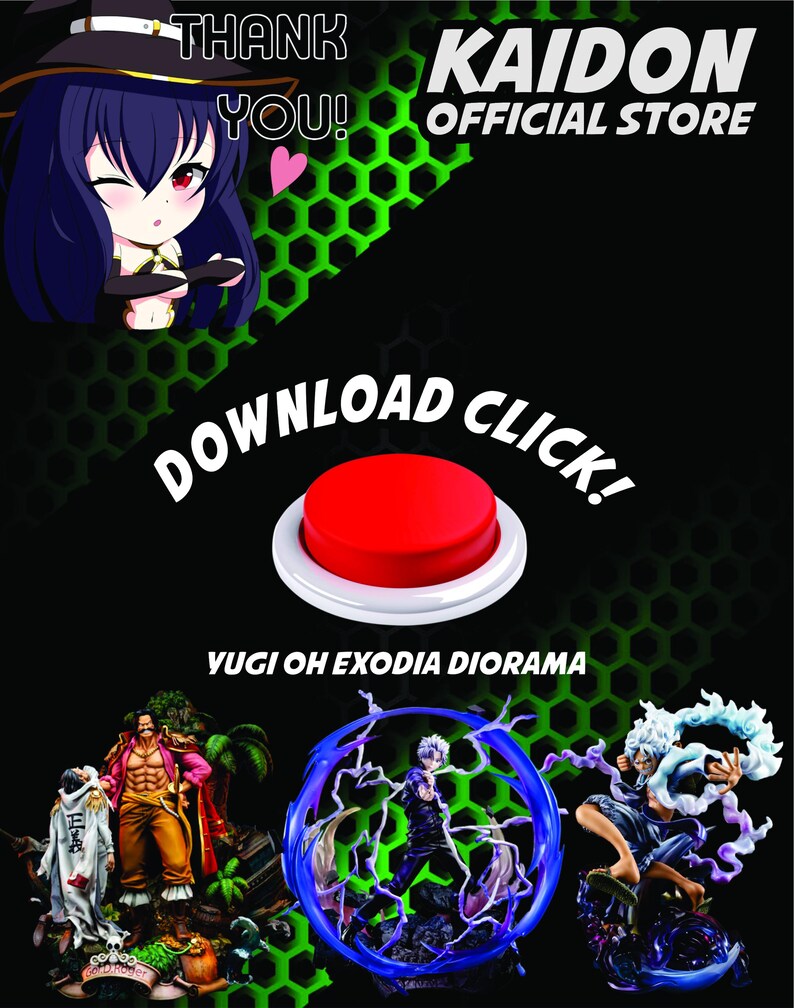 Yugi Oh Exodia Diorama STL File for 3D Printing High Quality 3D Model Digital File Figurine ...