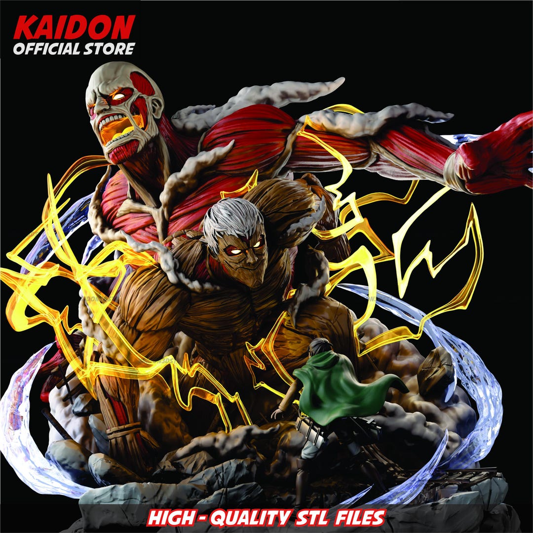 Attack on Titan Diorama TL File for 3D Printing High Quality 3D Model ...