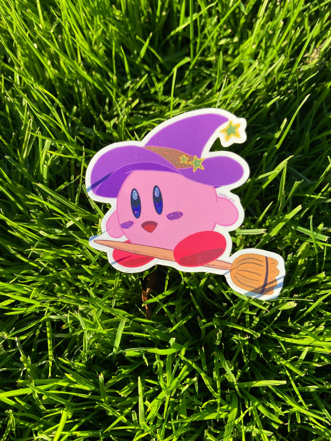 Witch Kirby Sparkly Pixie Dust Sticker - Etsy