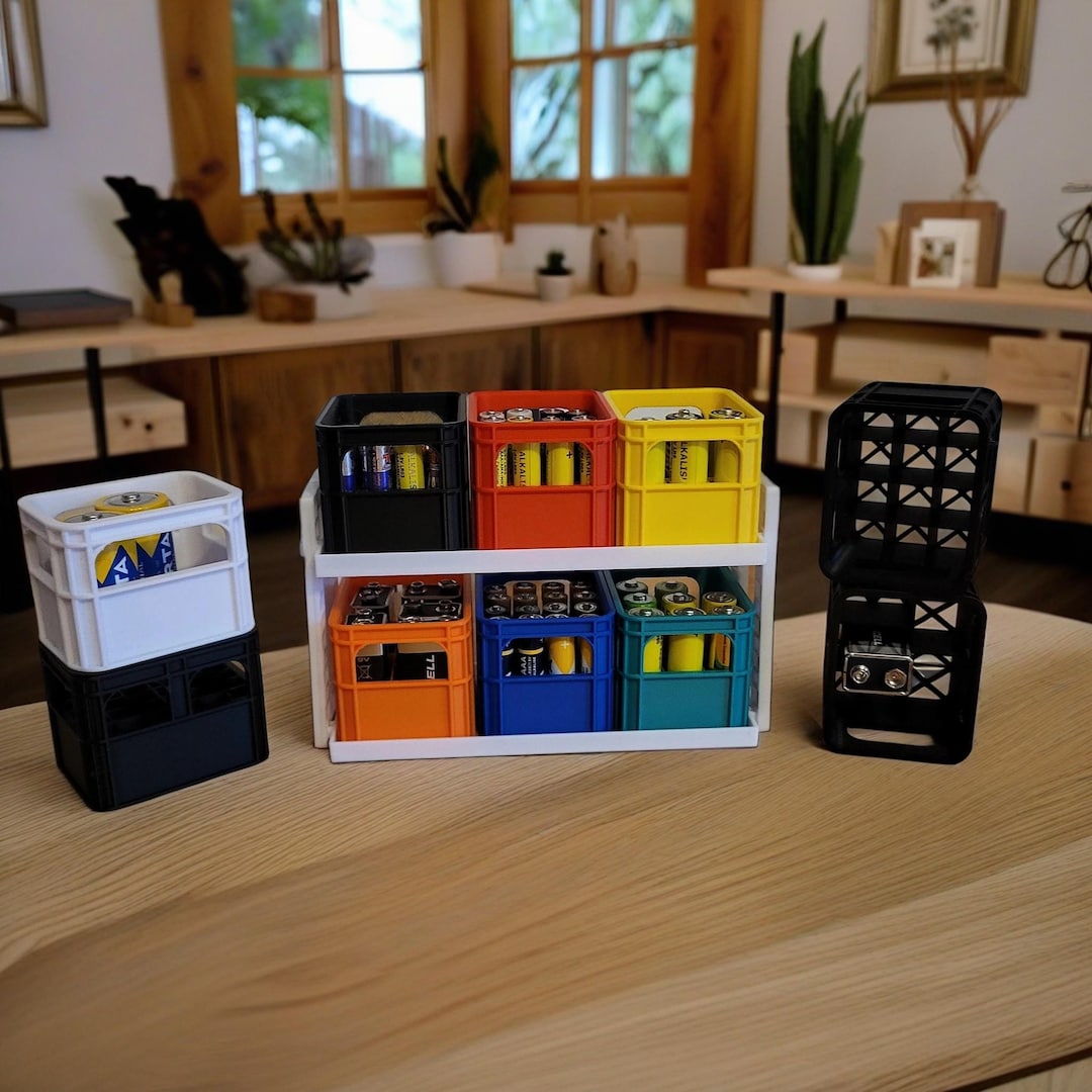 Stackable Beer Crate for Batteries | Battery Storage | AA AAA 9V | Mini ...