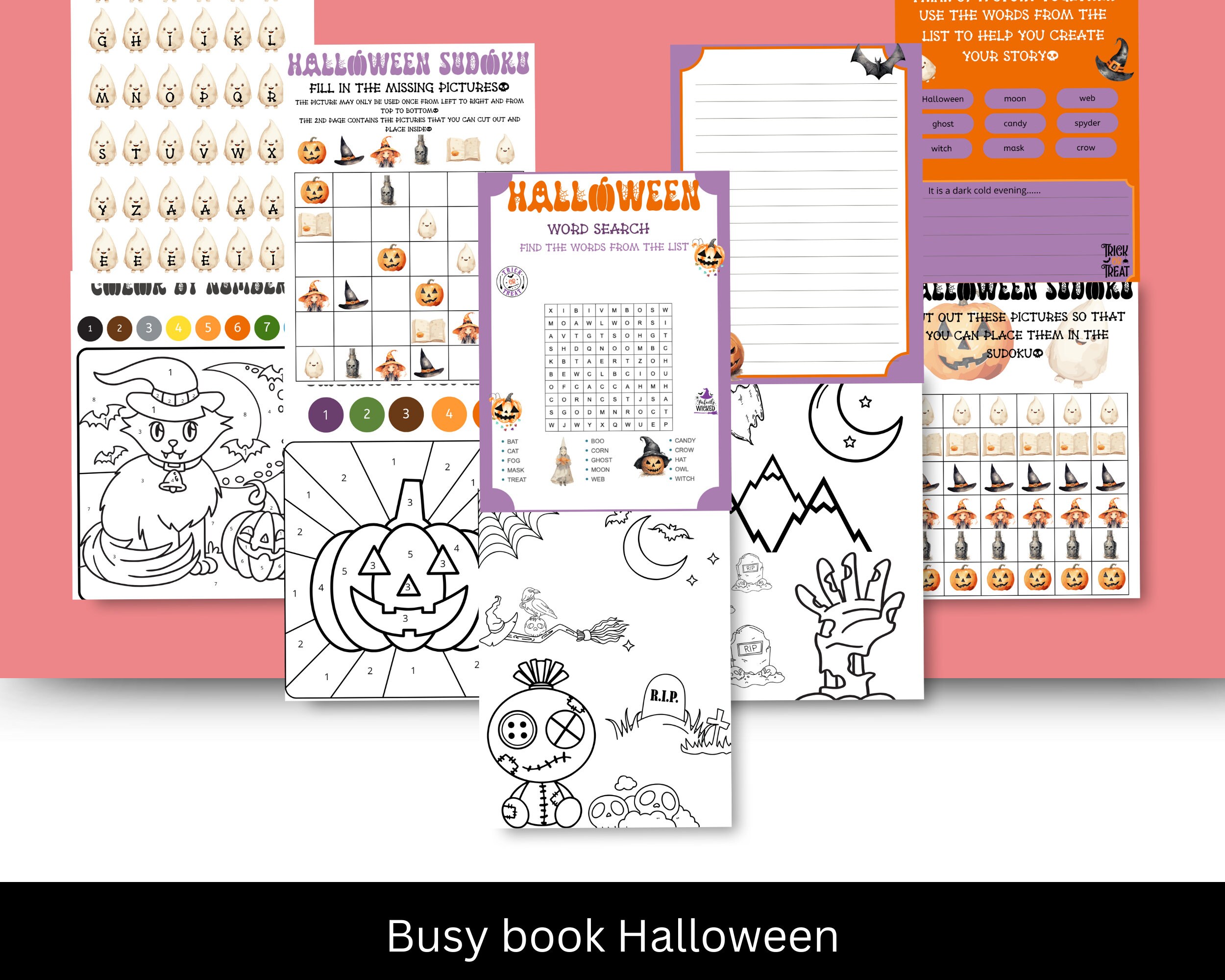 Ultimate Halloween Activity Book: Creative and Educational - Etsy