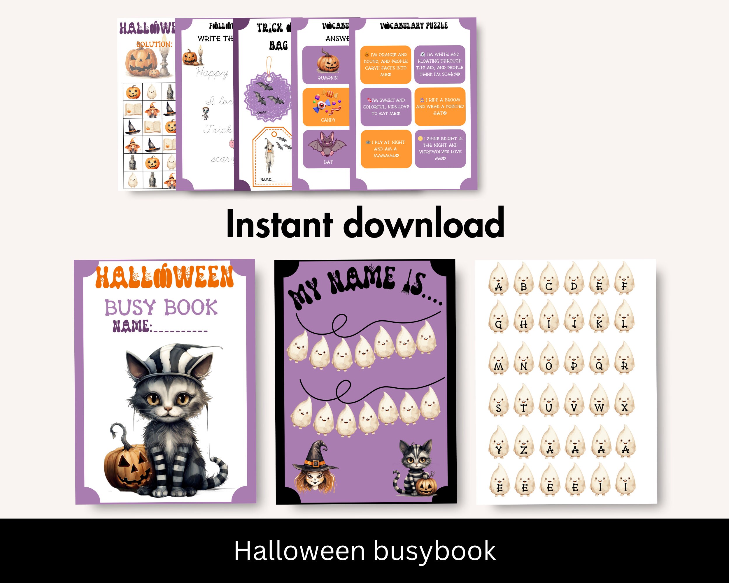 Ultimate Halloween Activity Book: Creative and Educational - Etsy