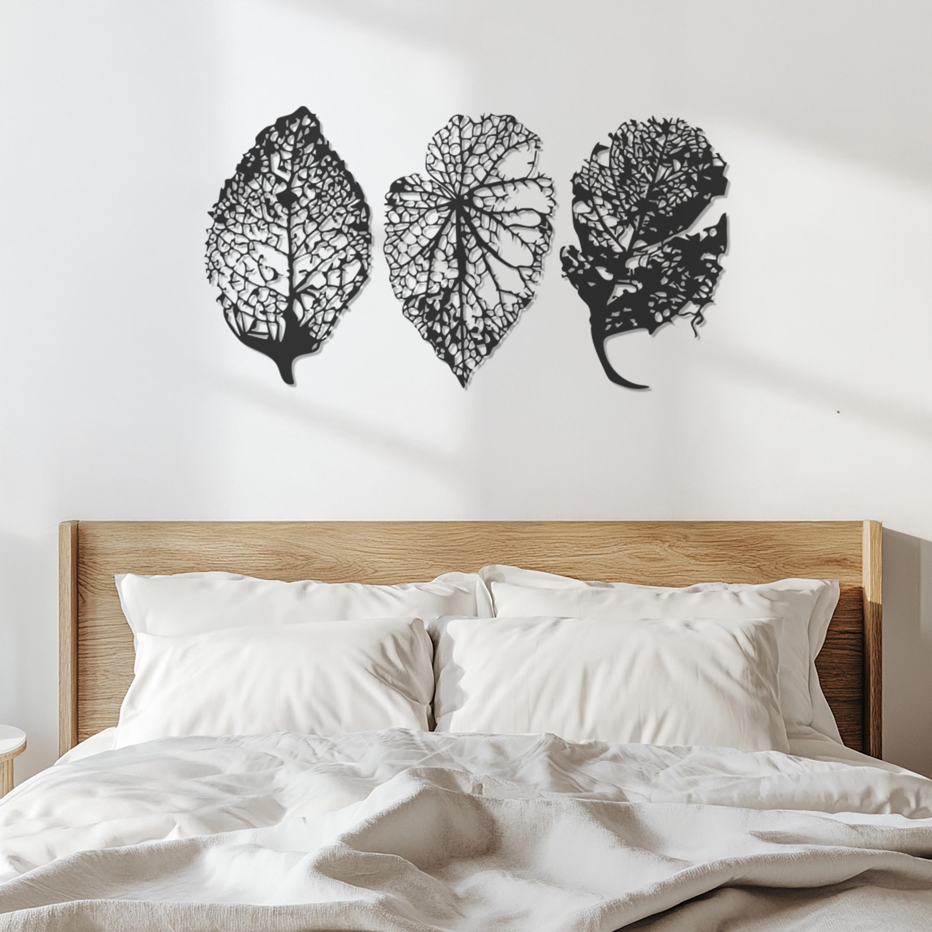 Leaf Metal Wall Art Set, Botanical Wall Decor, Nature Inspired Wall ...