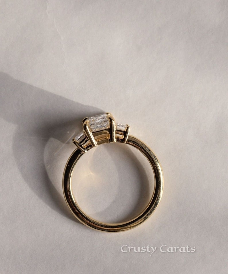 1.50 CT Emerald Cut Three Stone IGI/GIA Certified Lab Grown Diamond ...