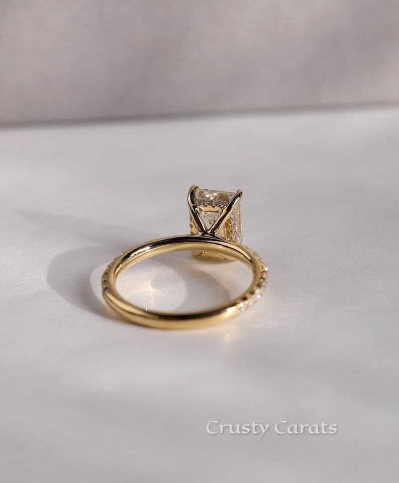 1.50 CT Emerald Cut GIA/IGI Certified Lab Grown Diamond Hidden Halo ...