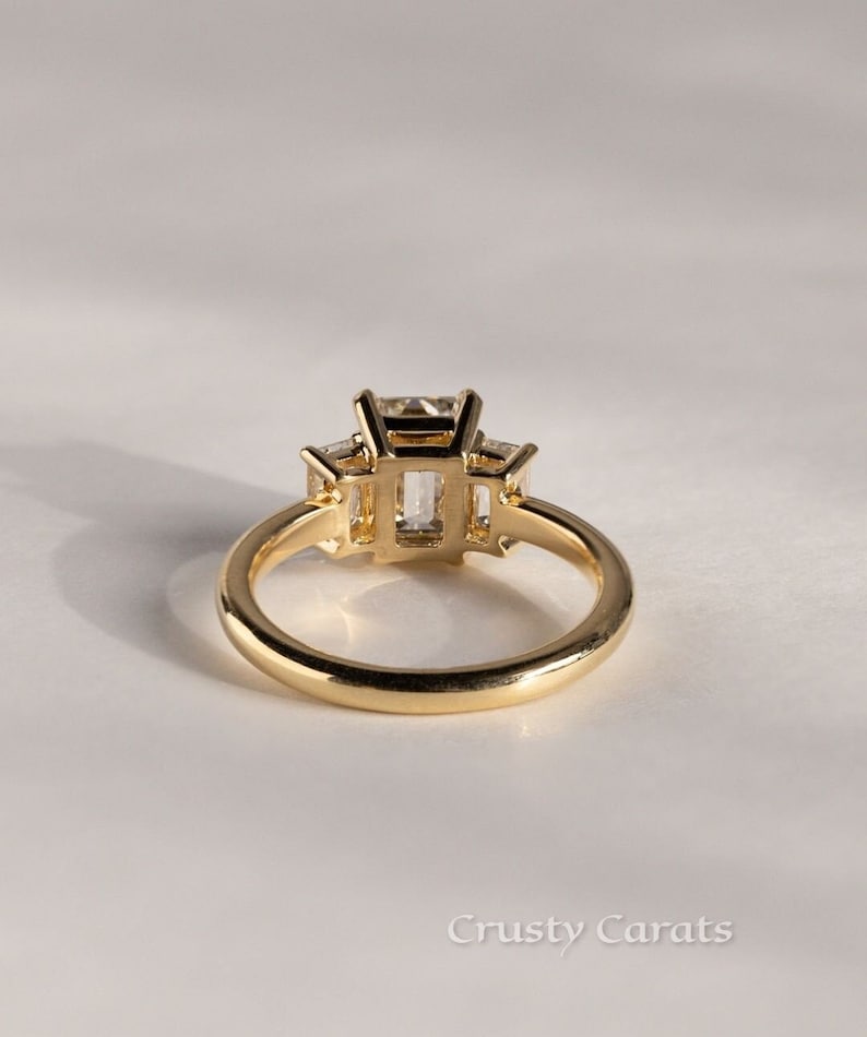 1.50 CT Emerald Cut Three Stone IGI/GIA Certified Lab Grown Diamond ...