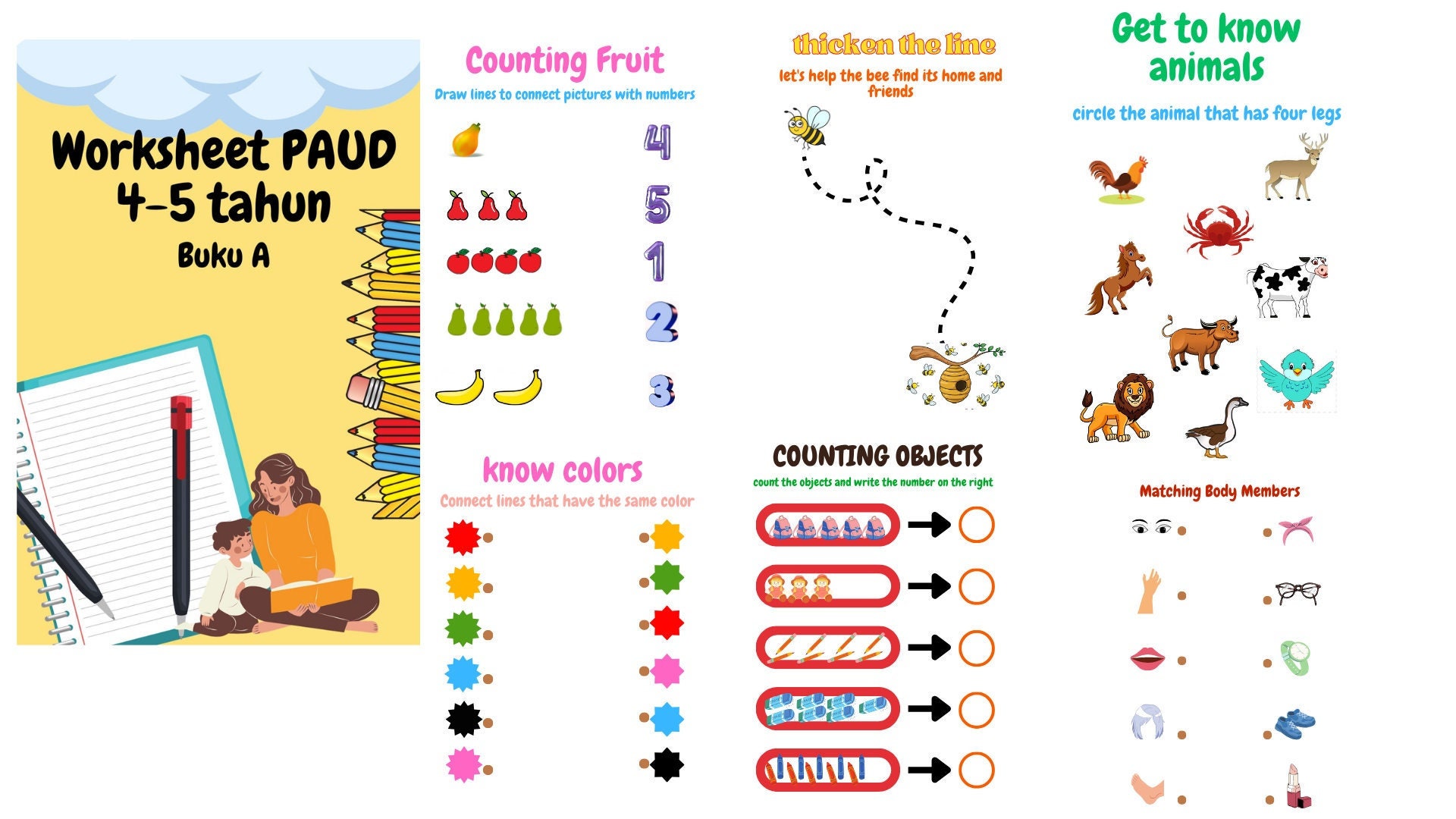 Preschool and Kindergarten Learning Printable Worksheets, Preschool ...