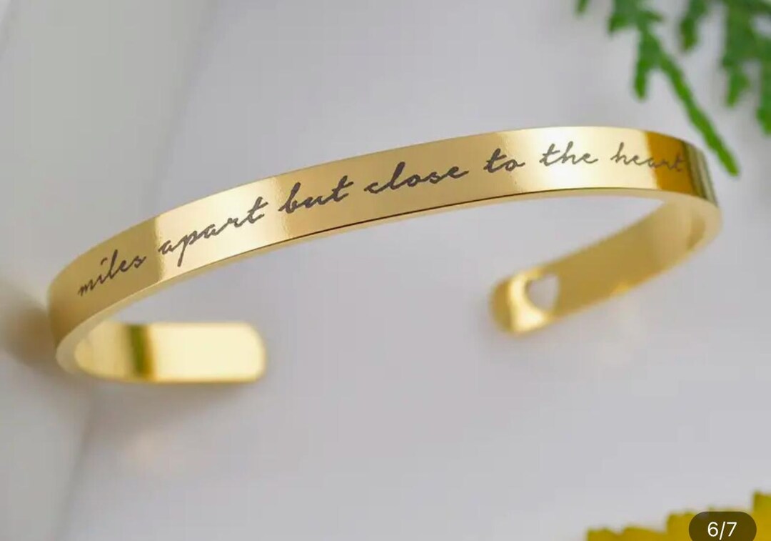 Personalized Engraved Bangle Bracelets for Women Inspirational Jewelry ...