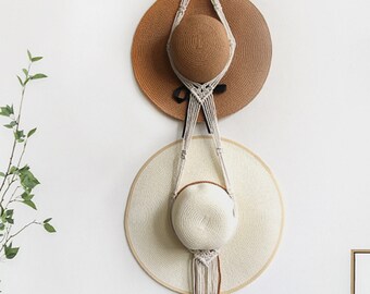 Macrame Double Hat Hanger Pattern in 8 Easy Steps | Digital Download ...