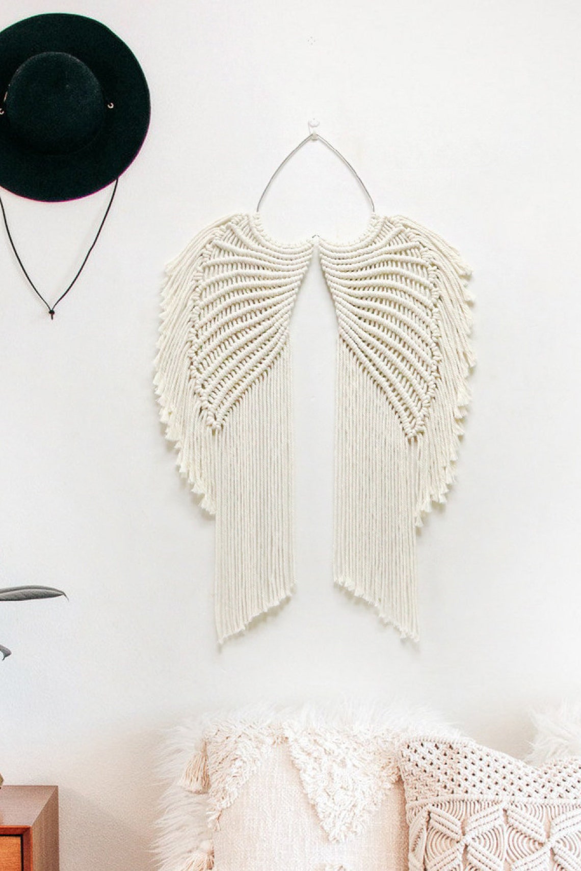 Boho Chic Macrame Angel Wings Wall Hanging – Ethereal Home Decor - Etsy