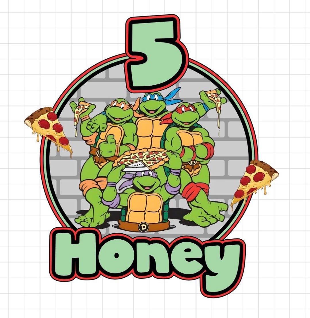 TMNT Custom Cardstock Cake Topper - Etsy
