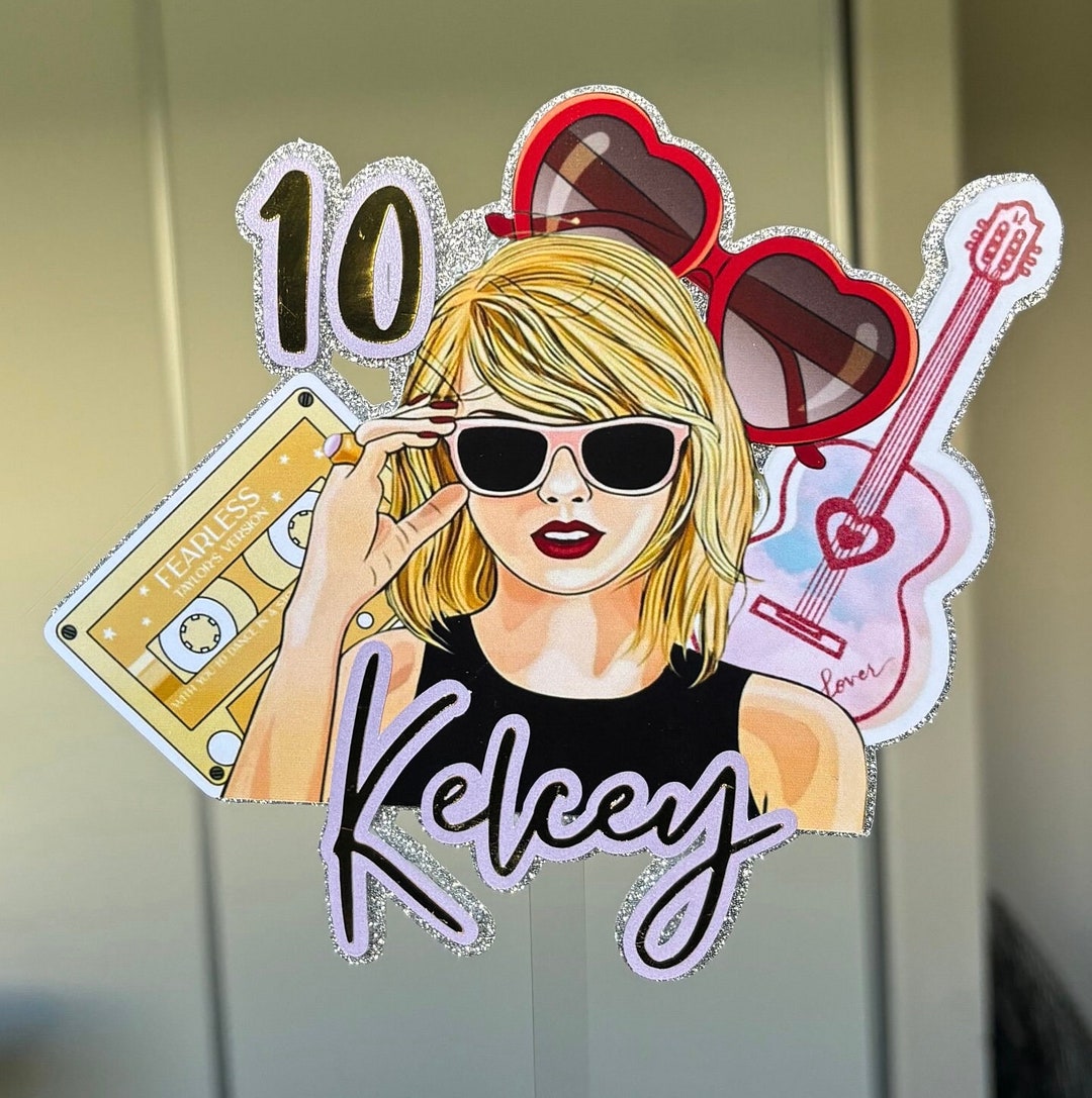 Taylor Swift Custom Cardstock Cake Topper - Etsy