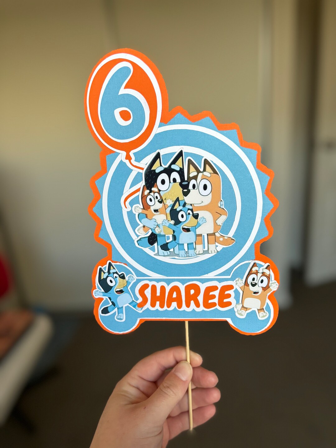 Bluey Custom Cardstock Cake Topper - Etsy Australia