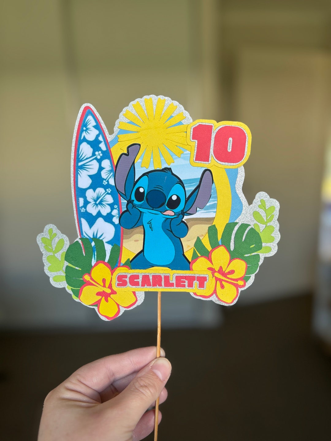 Stitch Cardstock Cake Topper - Etsy