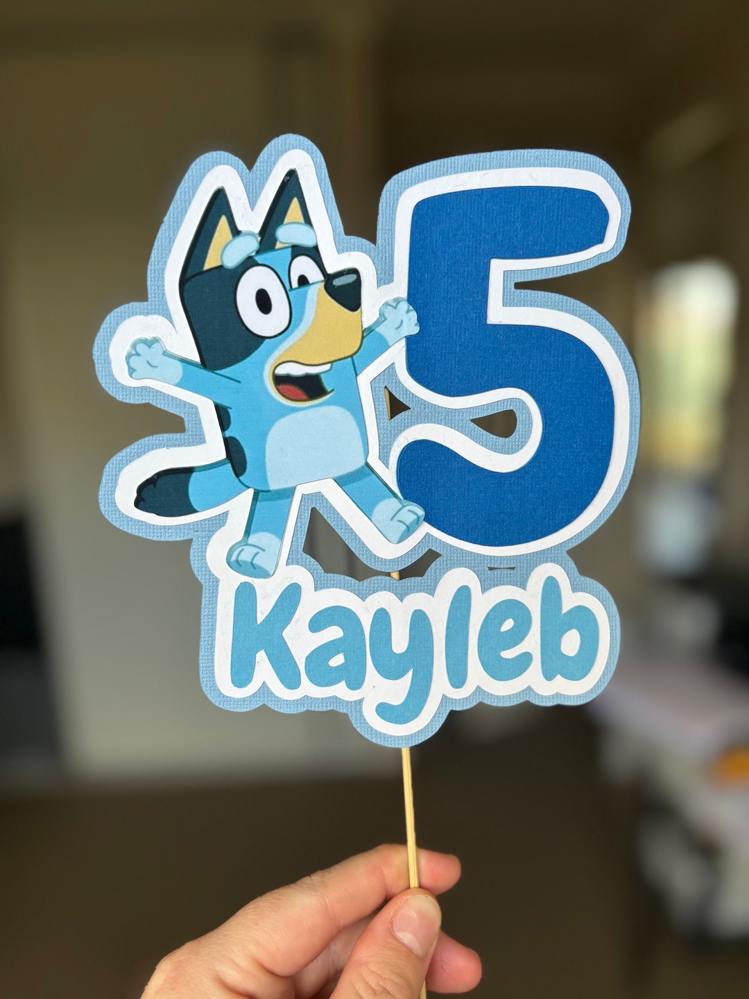 Bluey Custom Cardstock Cake Topper - Etsy UK