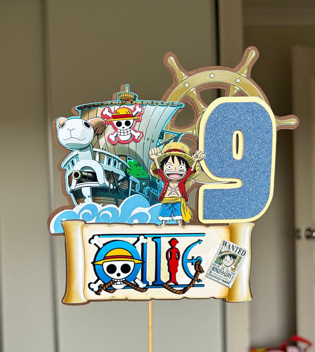 One Piece Cardstock Cake Topper - Etsy