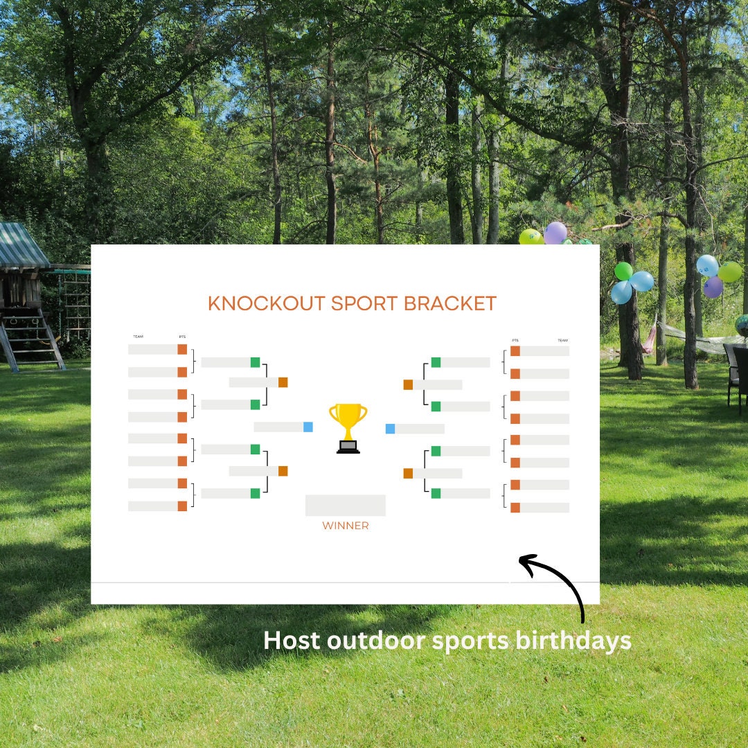 Sports Bracket Template Digital File Download - Etsy