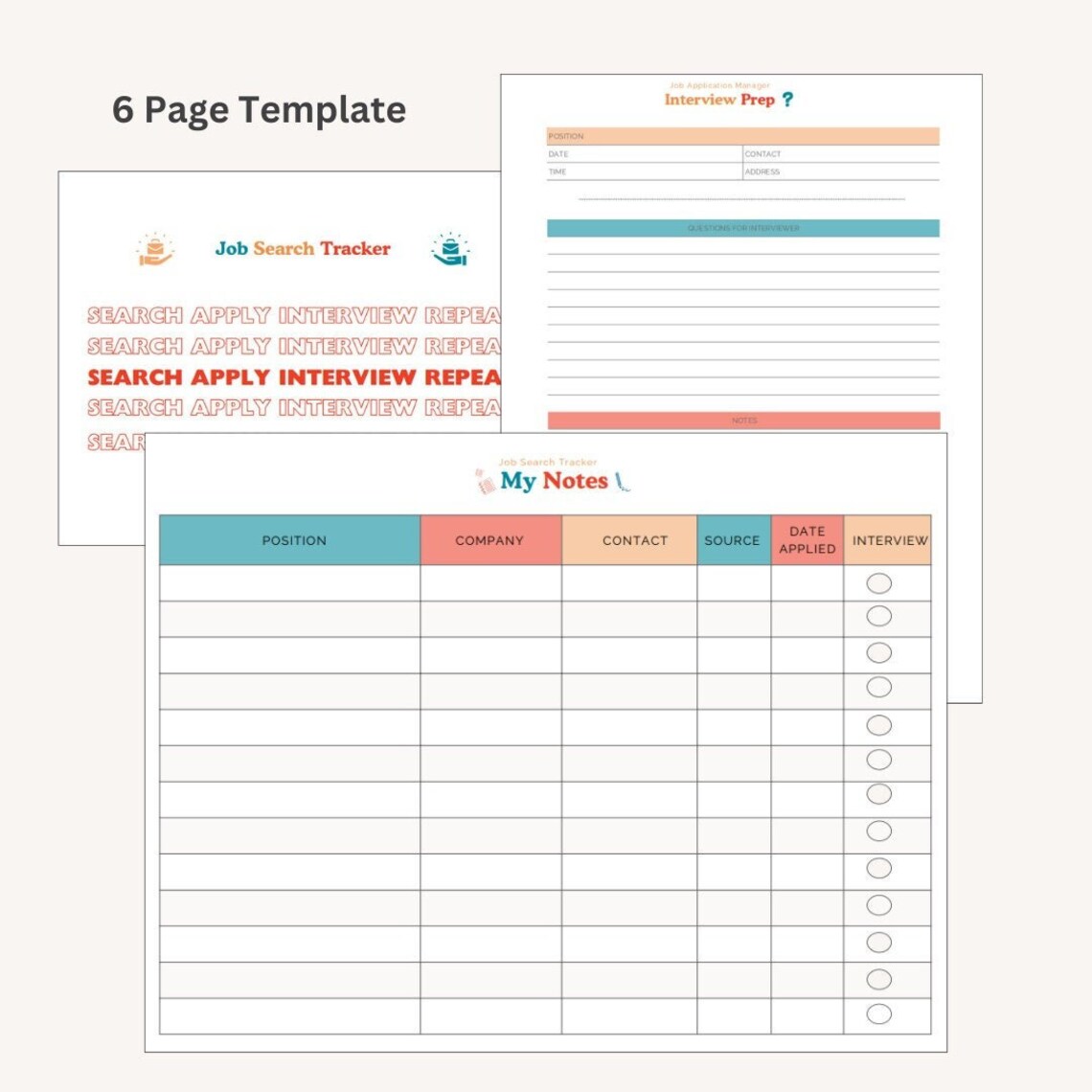 Job Application Tracker Template - Etsy