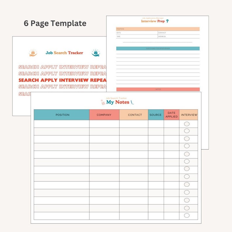 Job Application Tracker Template - Etsy