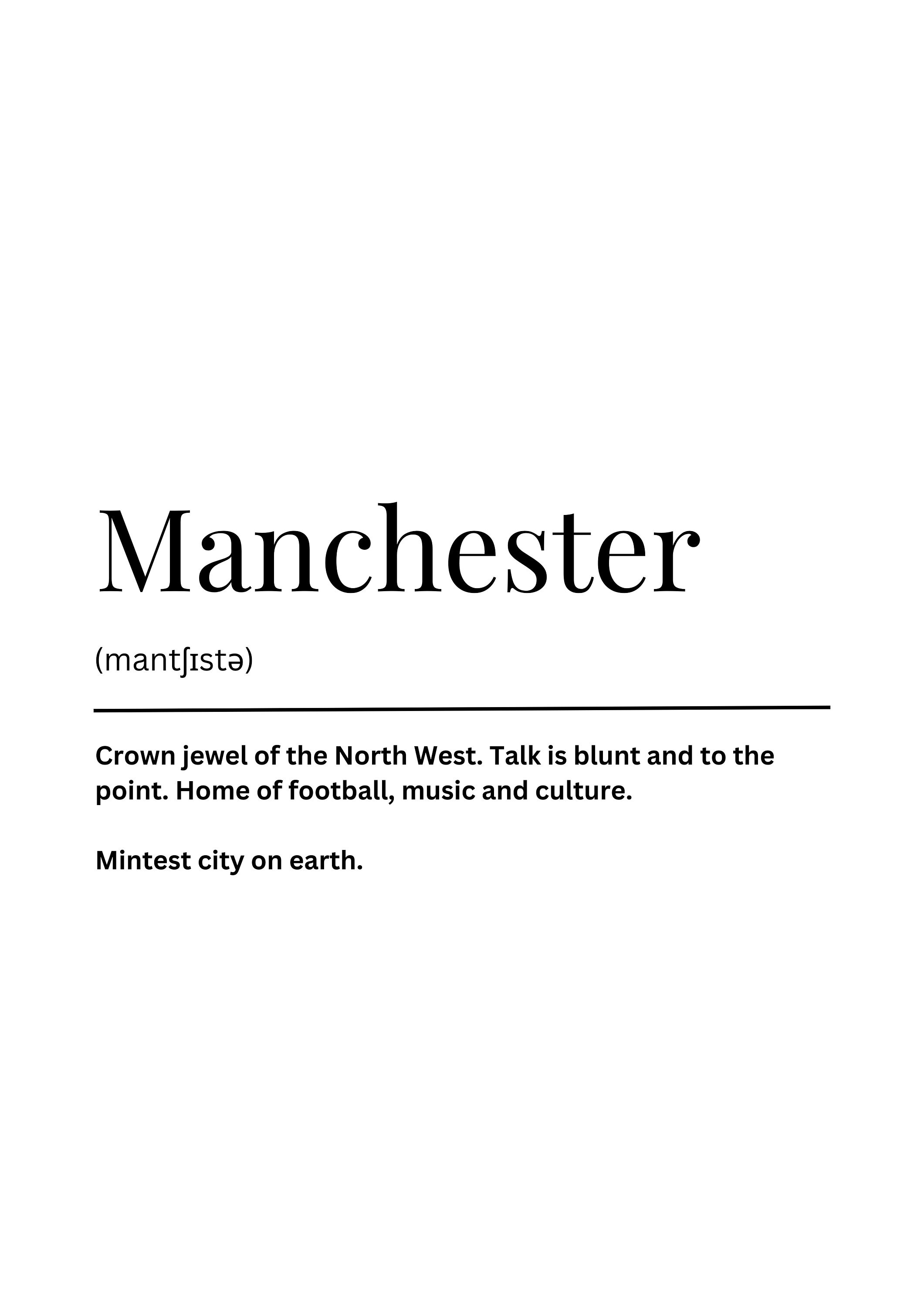 Manchester Definition Print Instant Download Printable - Etsy