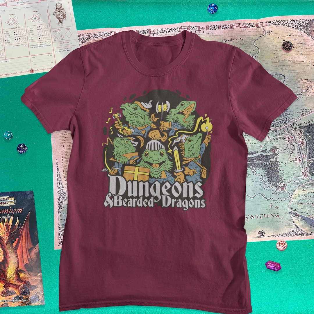 Dungeons & Bearded Dragons Shirt | Dungeons and Dragons T-shirt | RPG ...