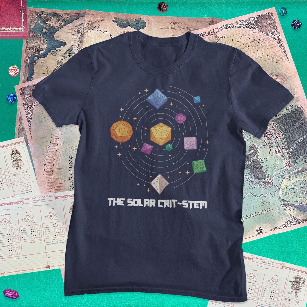The Solar Crit-stem RPG Dice Shirt | Dungeons and Dragons T-shirt ...