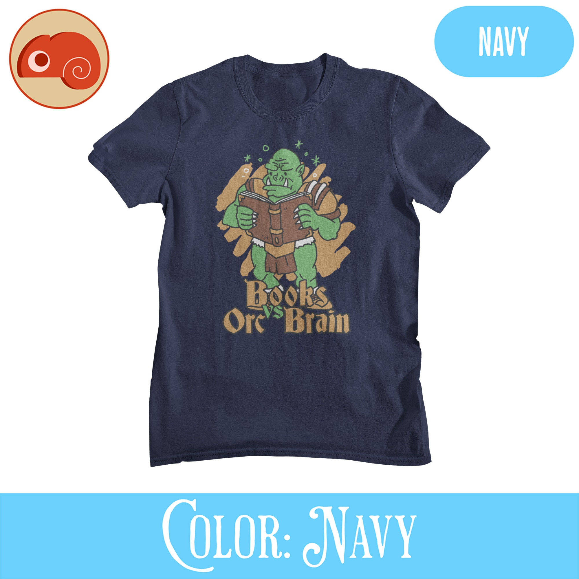 Books Vs Orc Brain Dungeons & Dragons T-shirt RPG Tee - Etsy
