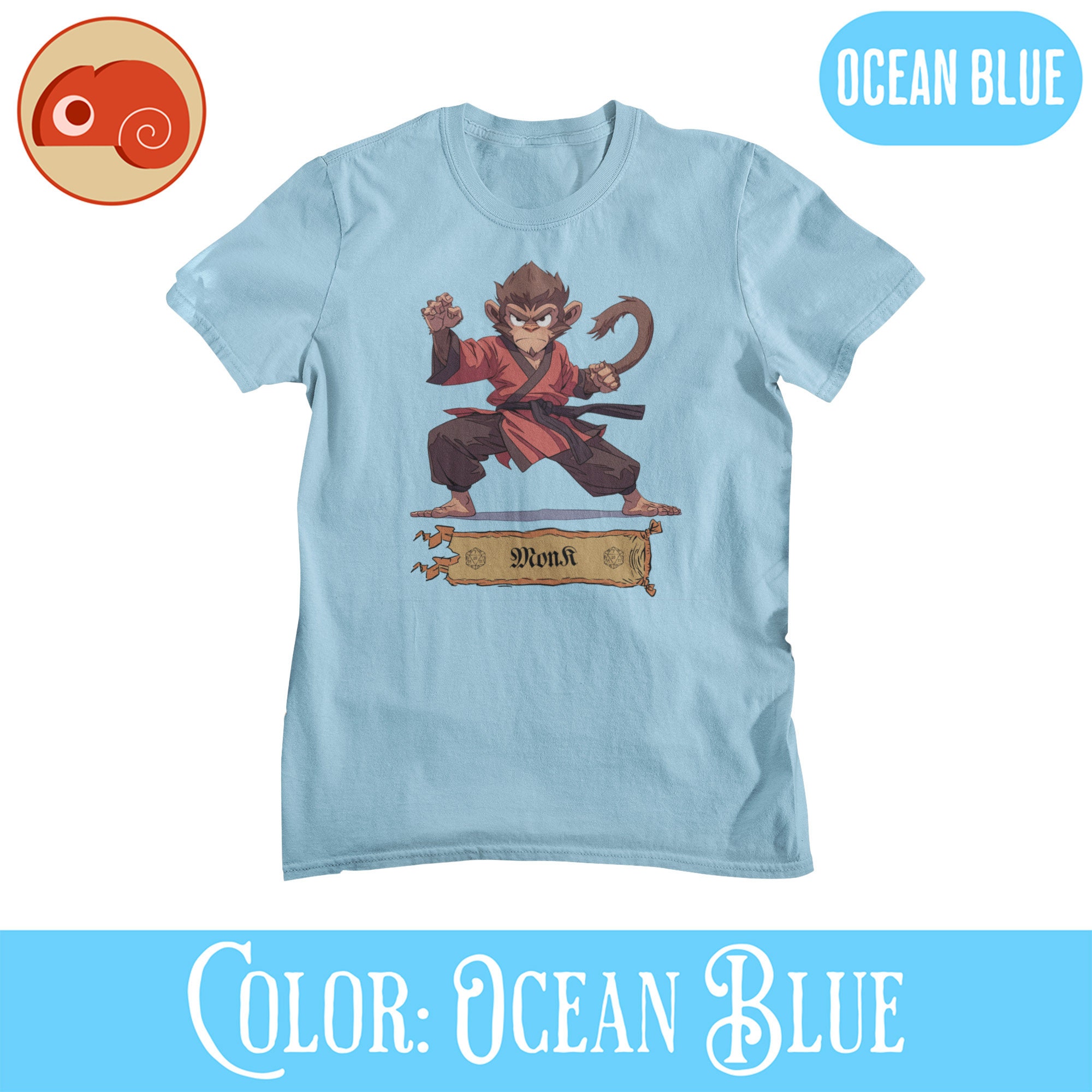 Monkey Monk Dnd Character Class Shirt | Dungeons & Dragons T-shirt ...