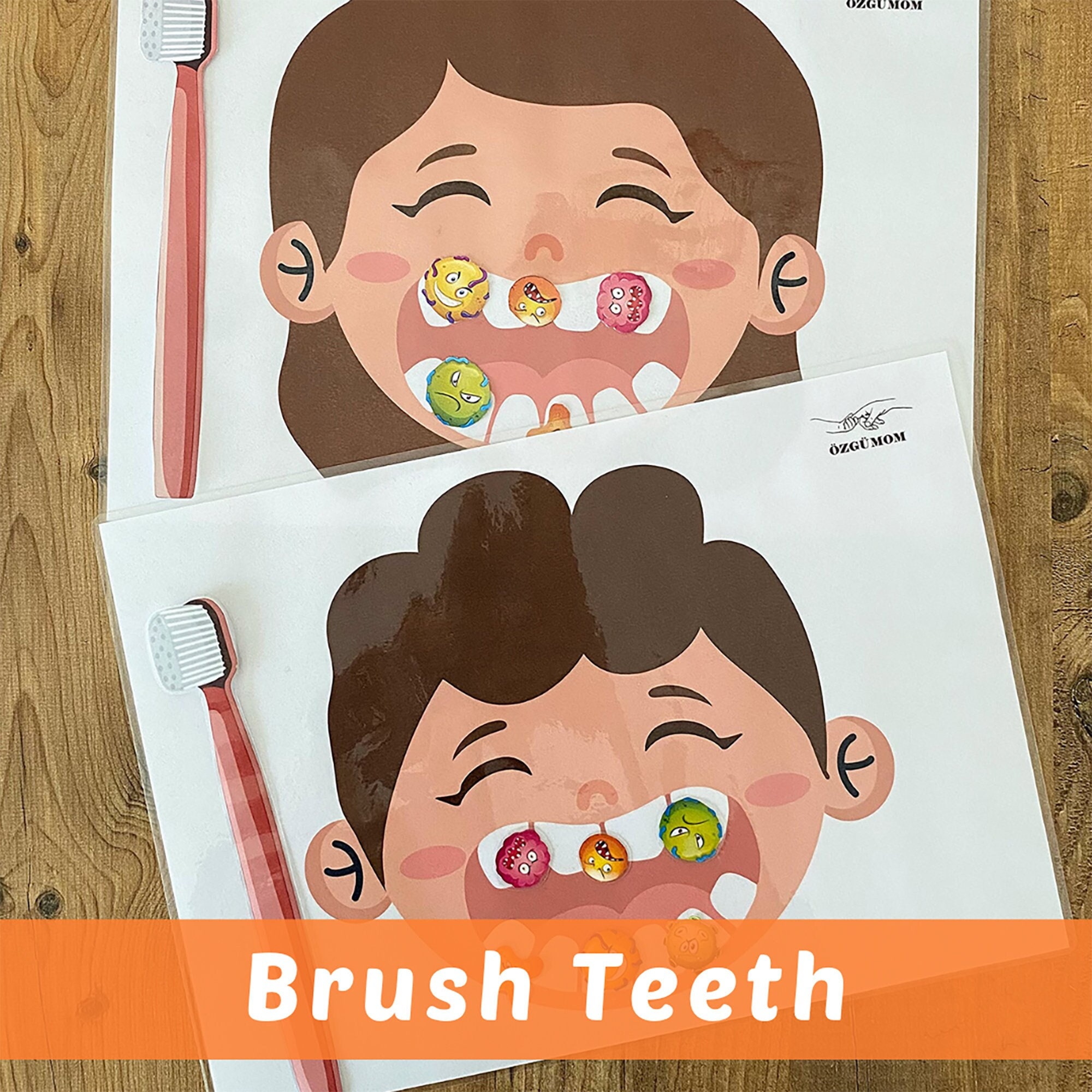 Brush Teeth/teeth Brushing Activity/montessori Learning/preschool ...