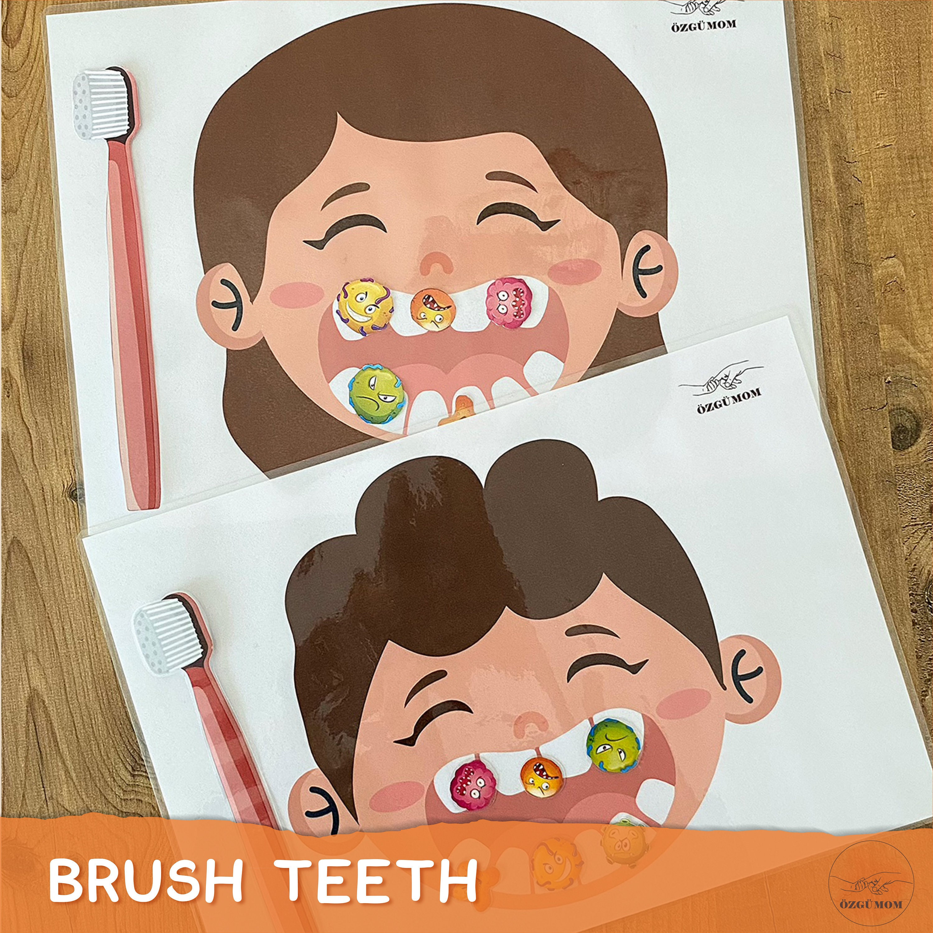 Brush Teeth/teeth Brushing Activity/montessori Learning/preschool ...