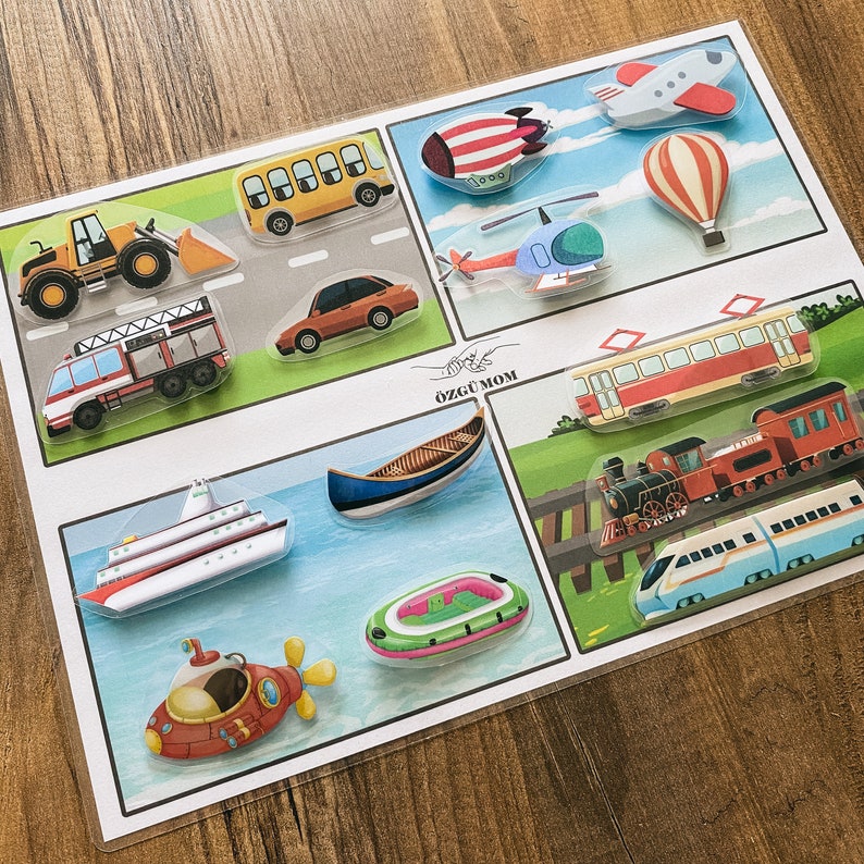 Transportation Matching Game – Printable Montessori Land & Air PDF - Etsy