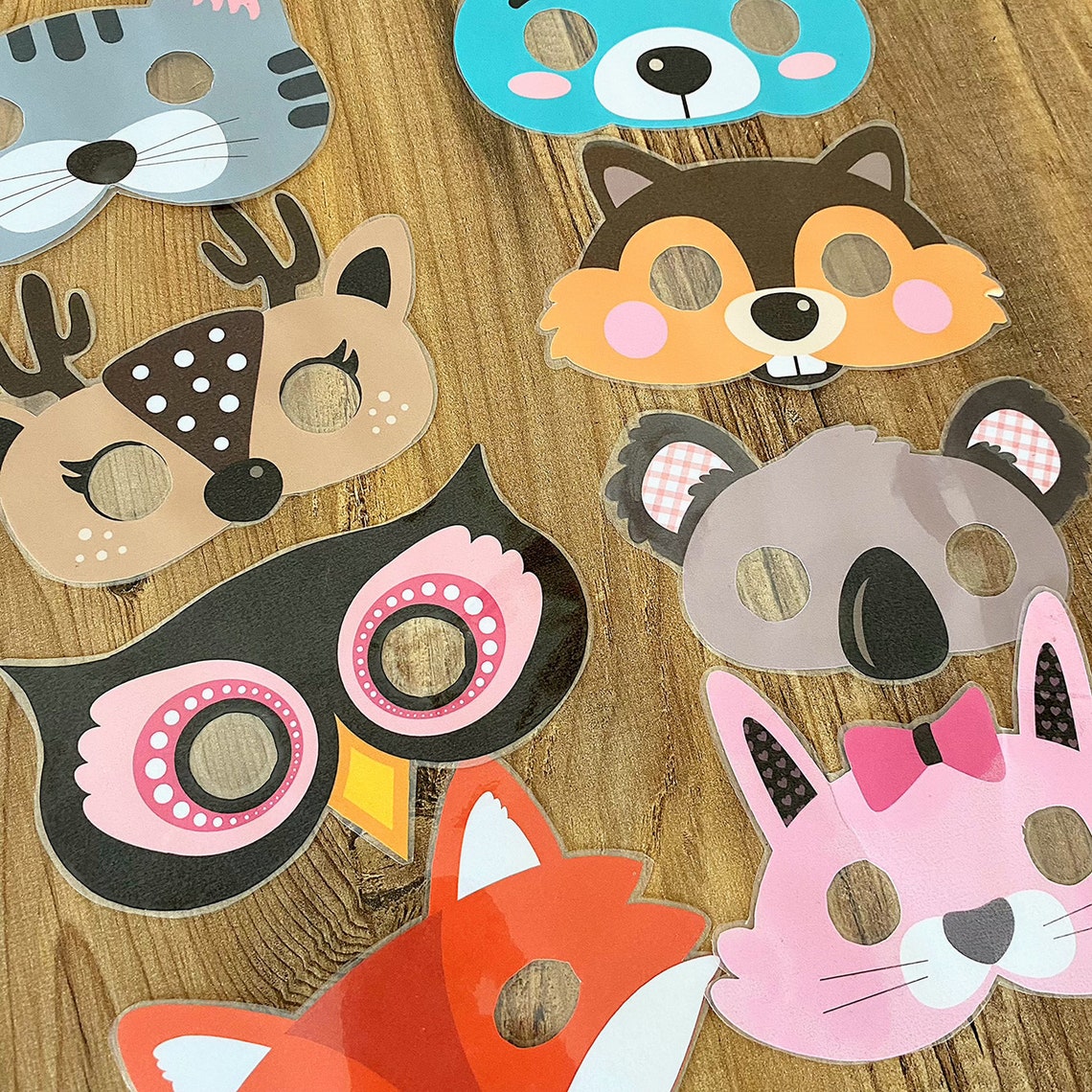 Animal Masks for Kids/ Animal Mask Printable/kids Party Masks/printable ...