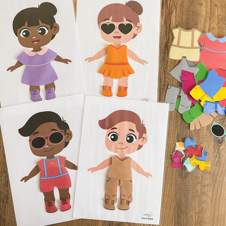 Kids Dress-up Paper Doll – Printable Montessori Activity & Role Play ...