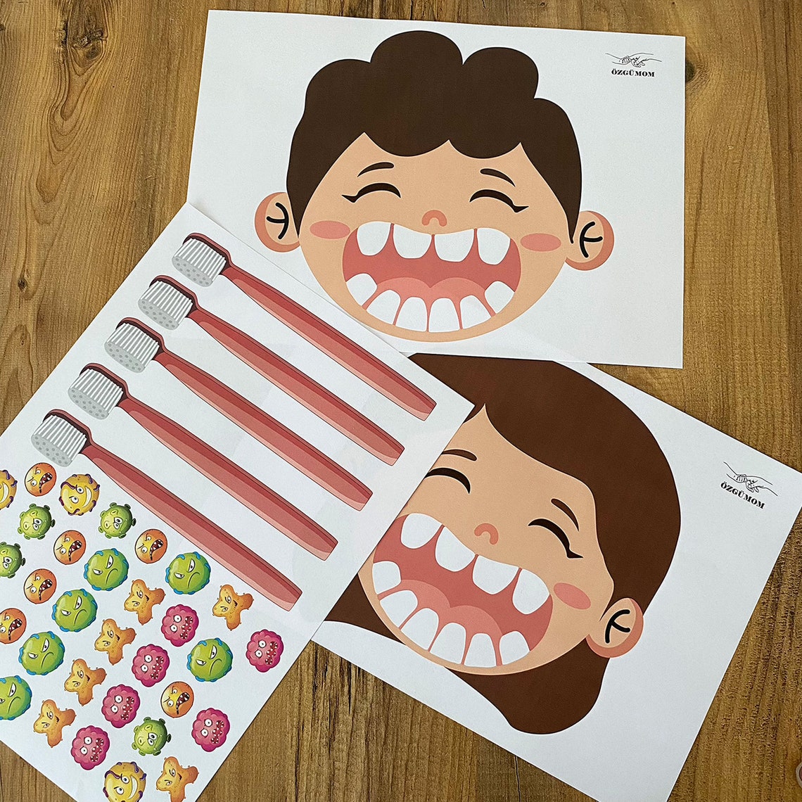 Brush Teeth/teeth Brushing Activity/montessori Learning/preschool ...