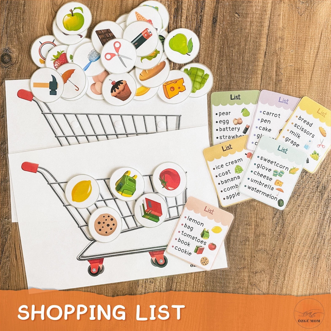 Shopping List Grocery Game/shopping List/market Game/printable ...
