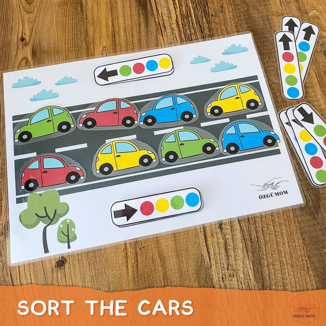 Car Color Sorting Game – Printable Montessori Kids Activity PDF - Etsy