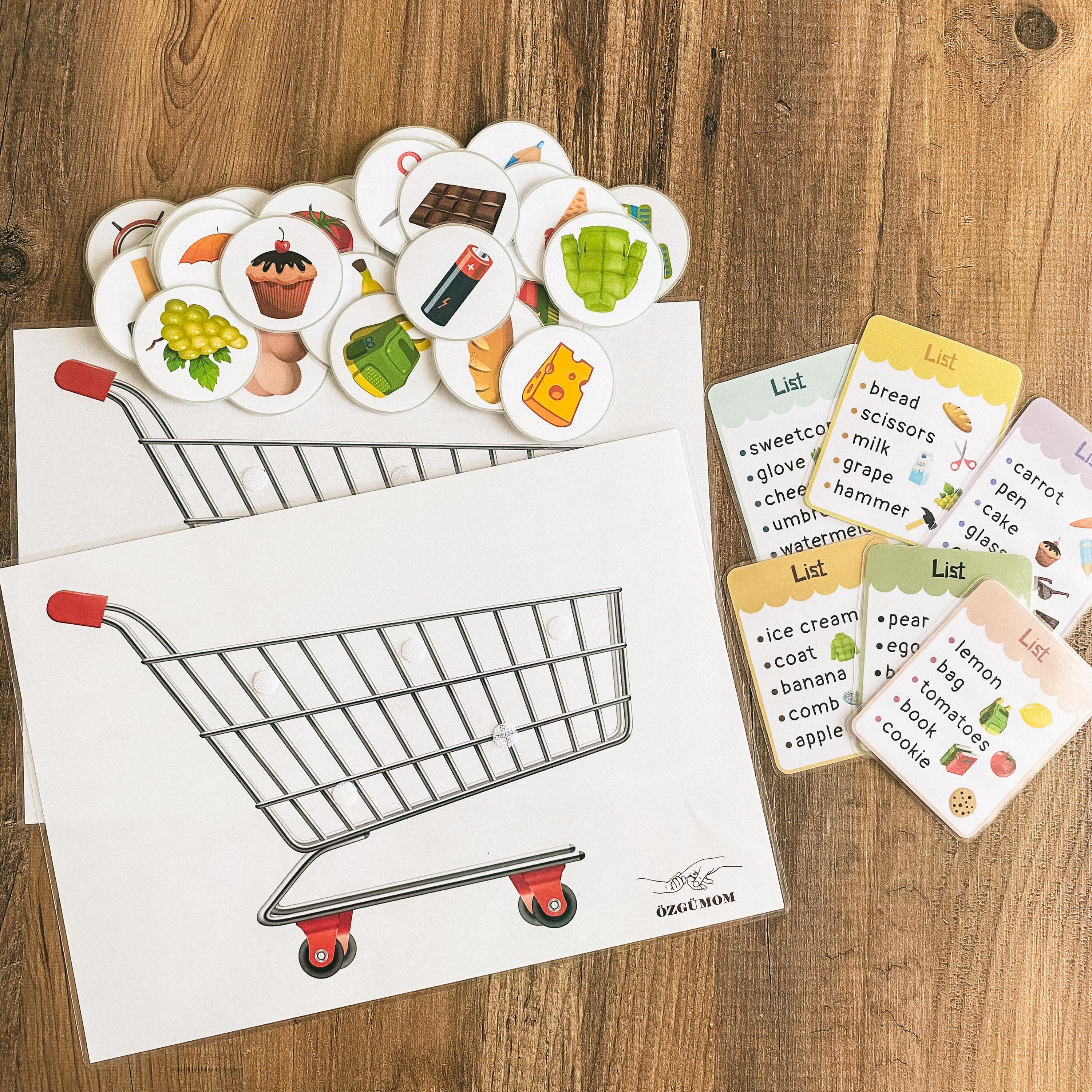 Montessori Grocery Shopping List Game – Printable Kids Learning ...