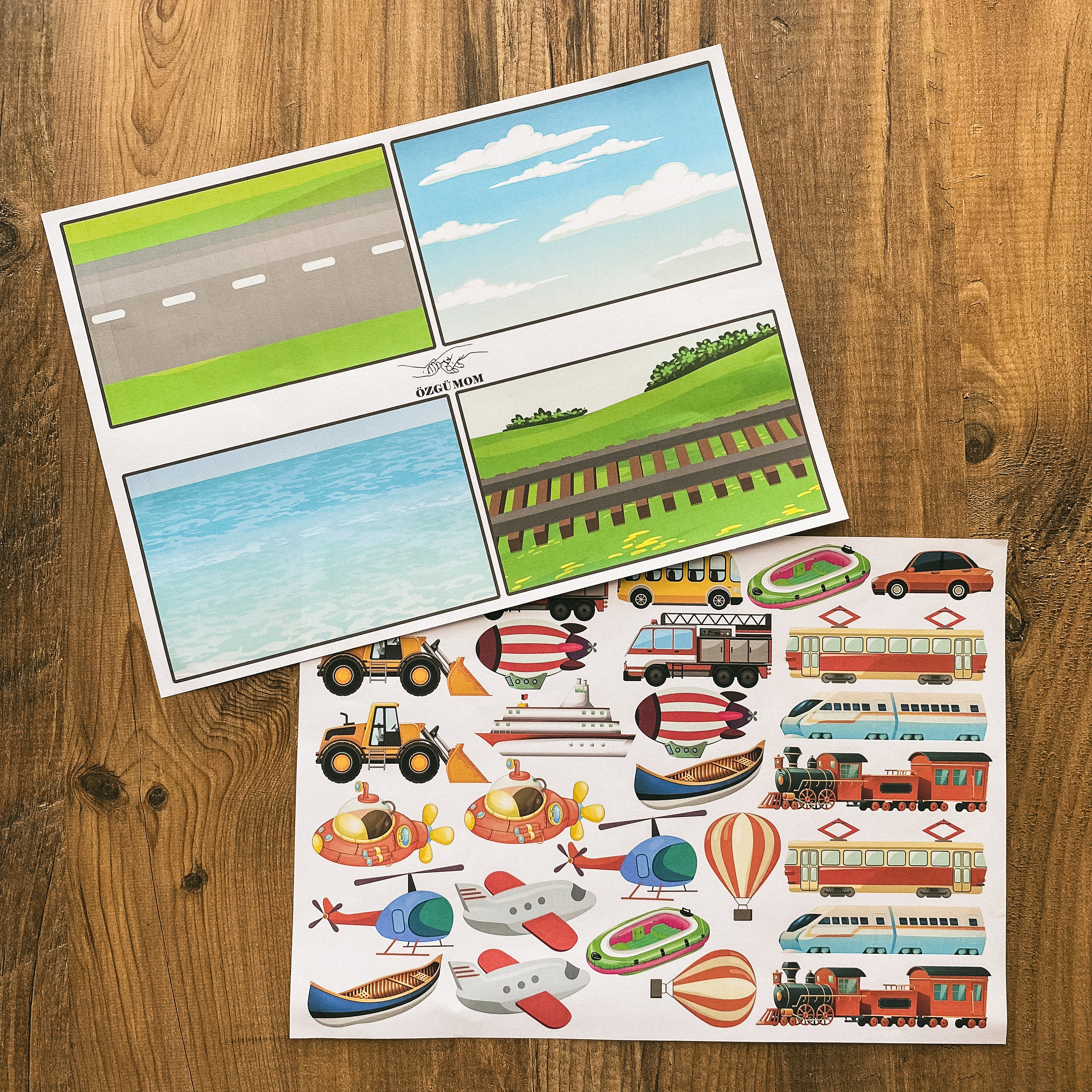 Transportation Matching Game – Printable Montessori Land & Air PDF - Etsy