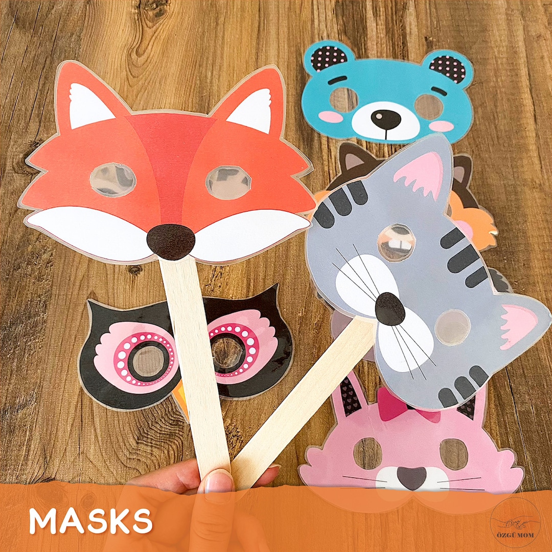 Animal Masks for Kids – Printable Party Masks & Kids Activities PDF - Etsy