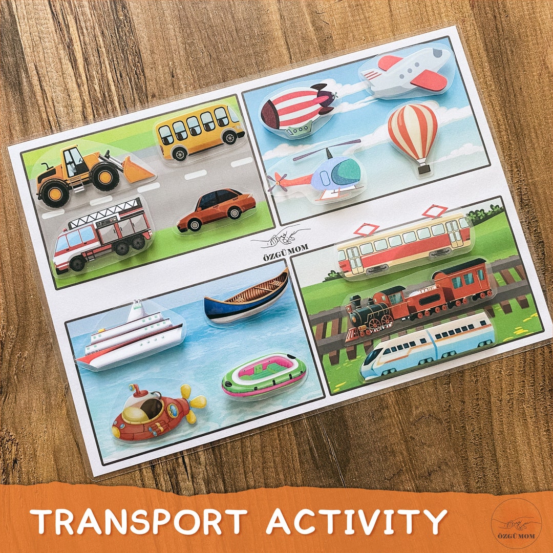 Transportation Matching Game – Printable Montessori Land & Air PDF - Etsy